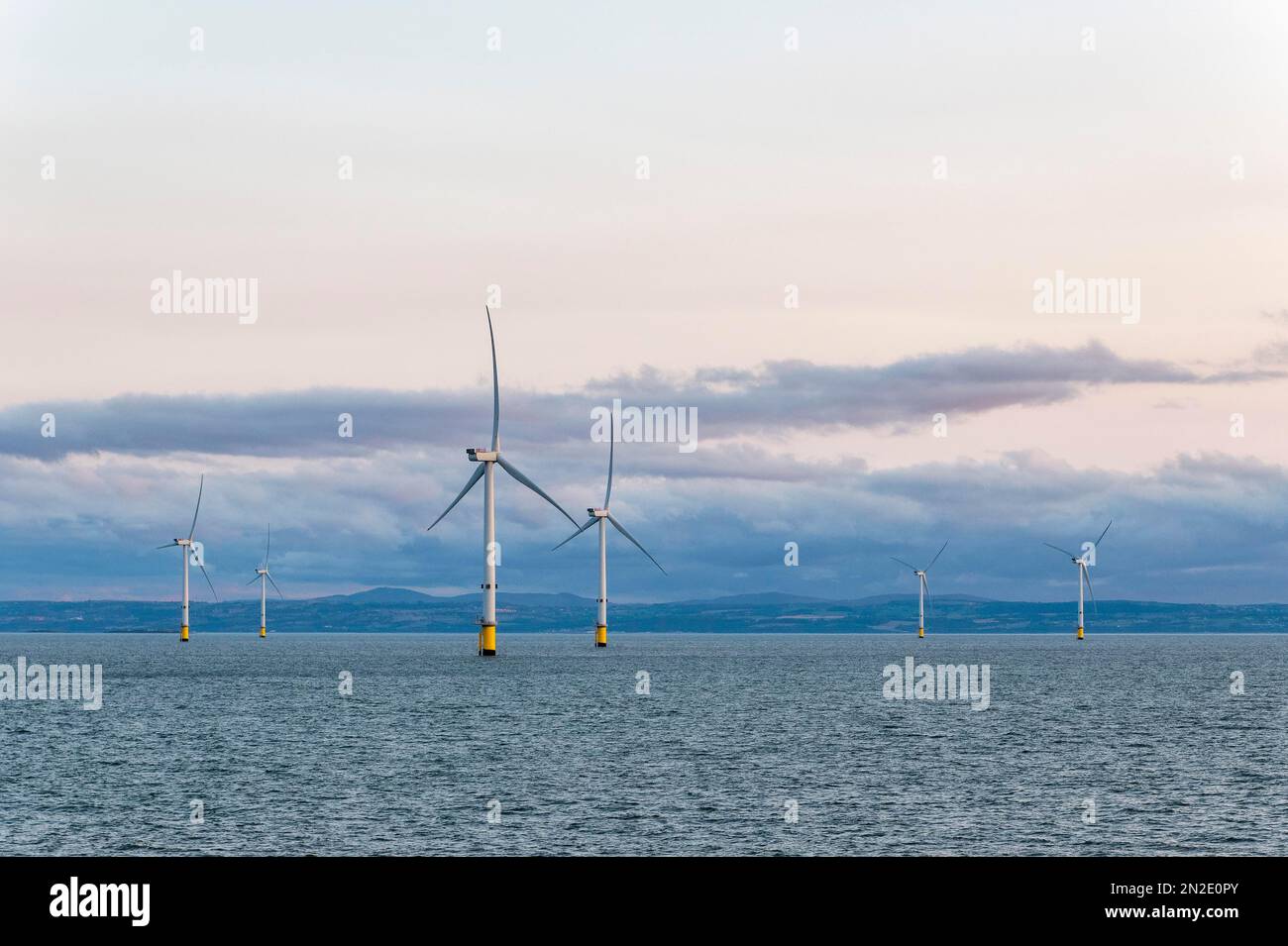 Burbo Bank offshore wind farm in Liverpool Bay, United Kingdom Stock ...