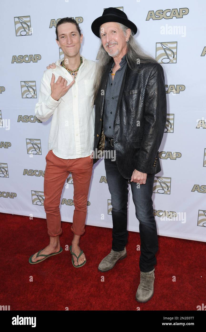 Pat Simmons, right arrives at the 32nd Annual ASCAP Pop Music Awards held at the Dolby Ballroom ...