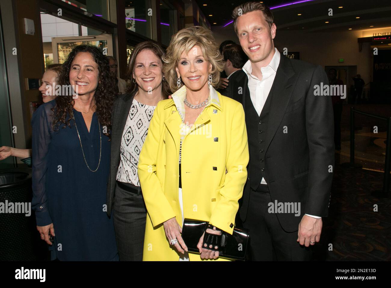 Marcy Ross, from left to right, Dana Goldberg, Jane Fonda and David ...