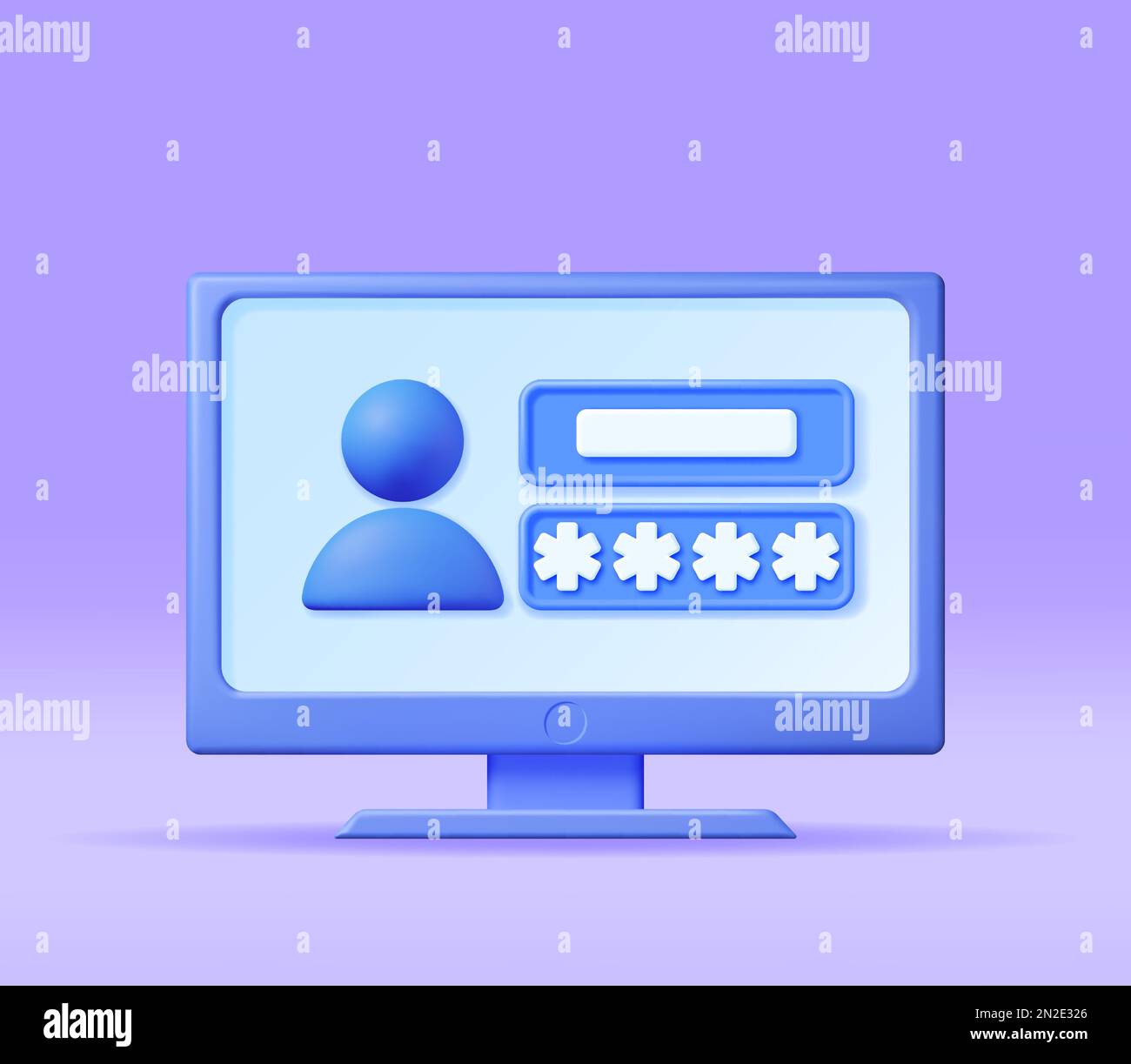 3D User Login Form Page in Computer Stock Vector Image & Art - Alamy