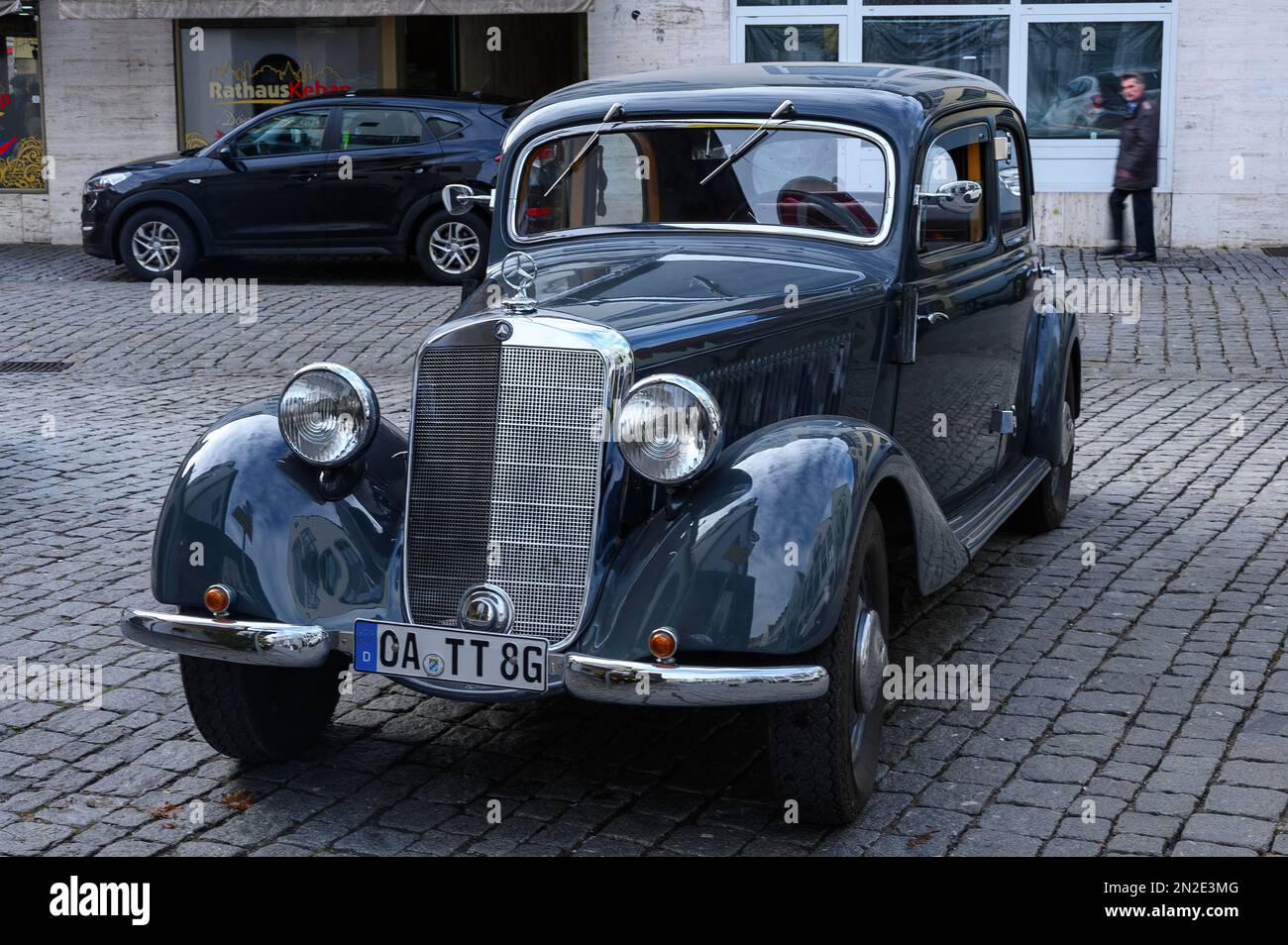 Vintage car Mercedes-Benz 170 V, Kempten, Allgaeu, Bavaria, Germany ...