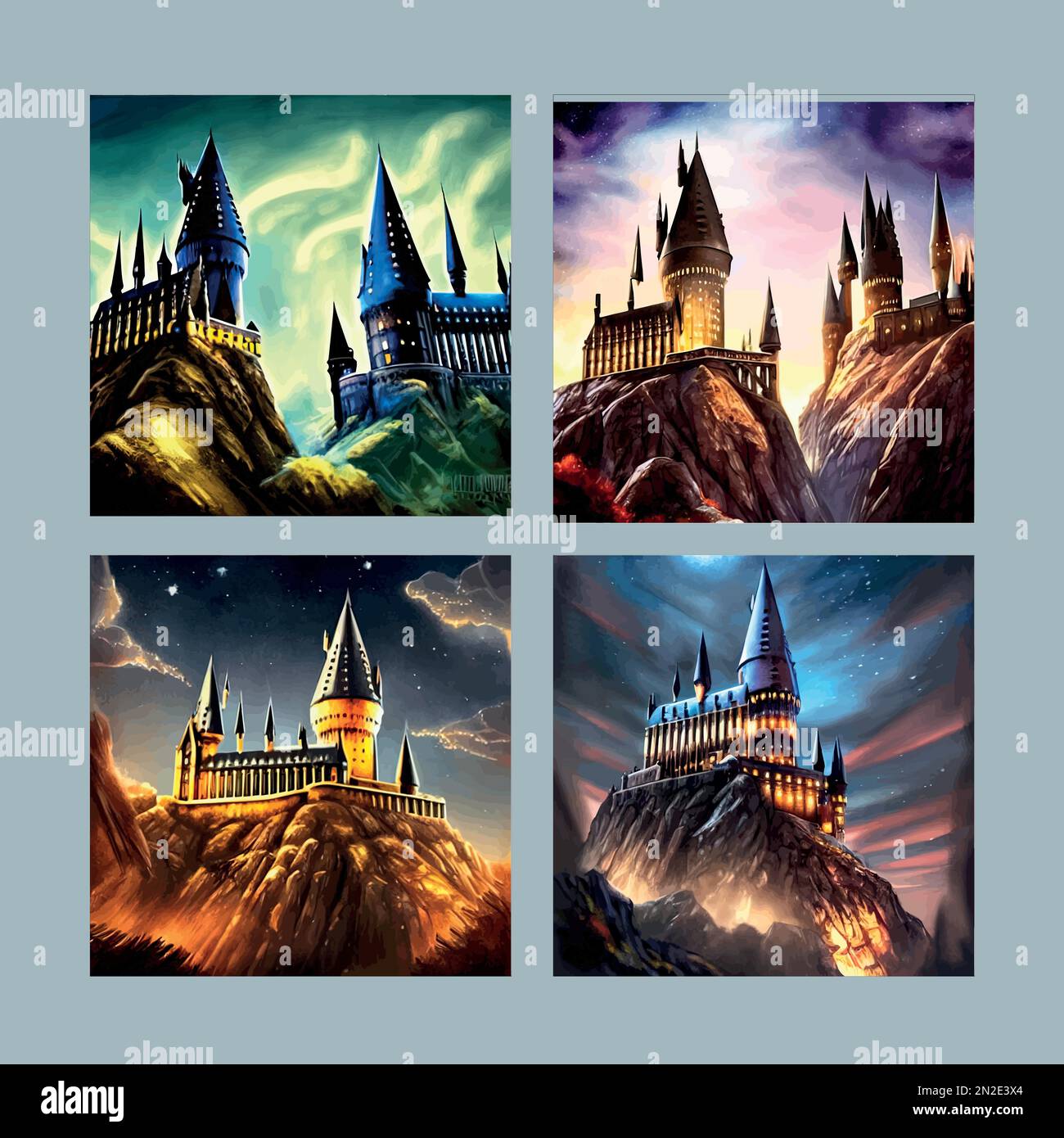 Hogwarts Castle Cartoon
