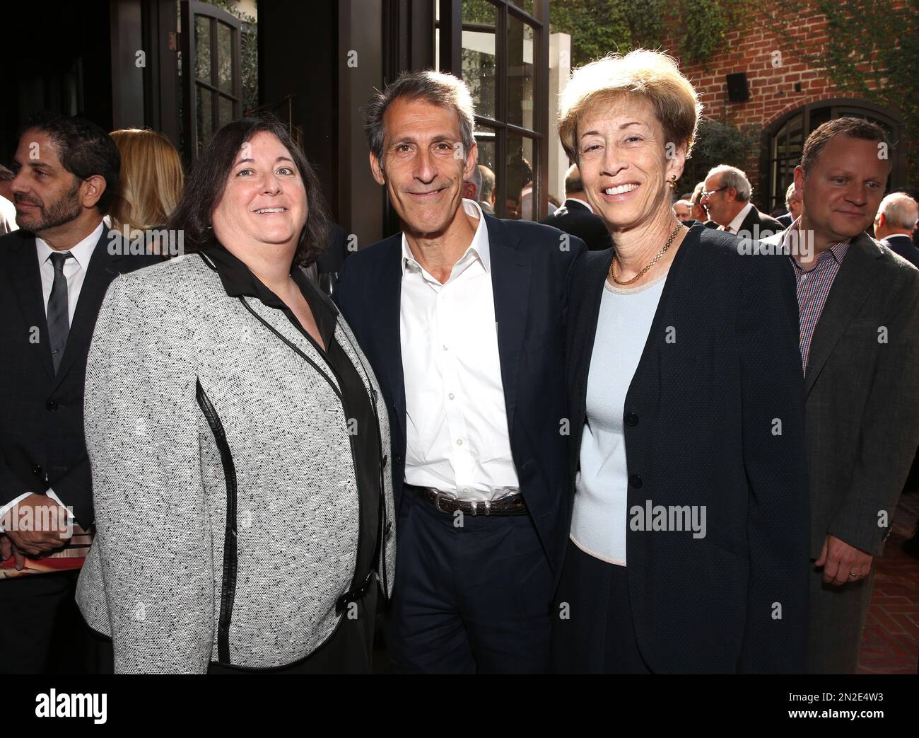Leah Weil, from left, Sony CEO Michael Lynton and Patricia L. Glaser ...