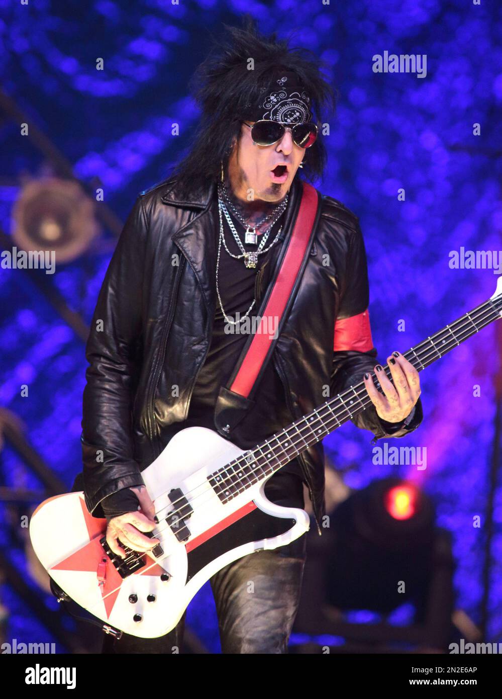 Nikki Sixx of Motley Crue performs in concert with the band Sixx:A.M ...