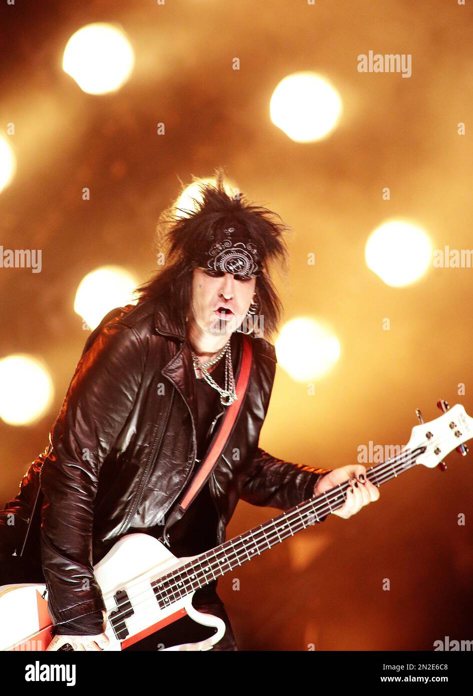 Nikki Sixx of Motley Crue performs in concert with the band Sixx:A.M ...