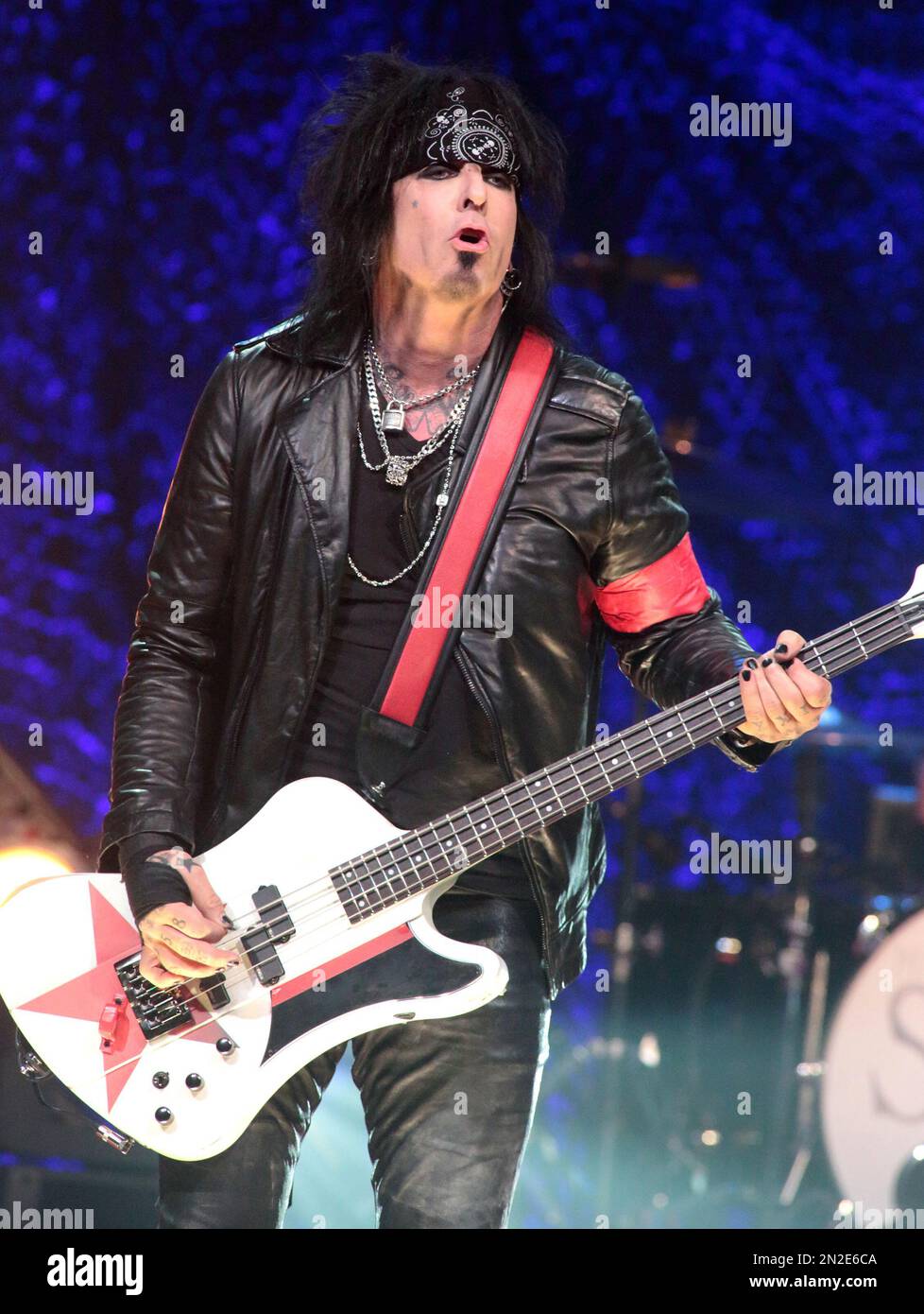 Nikki Sixx of Motley Crue performs in concert with the band Sixx:A.M ...