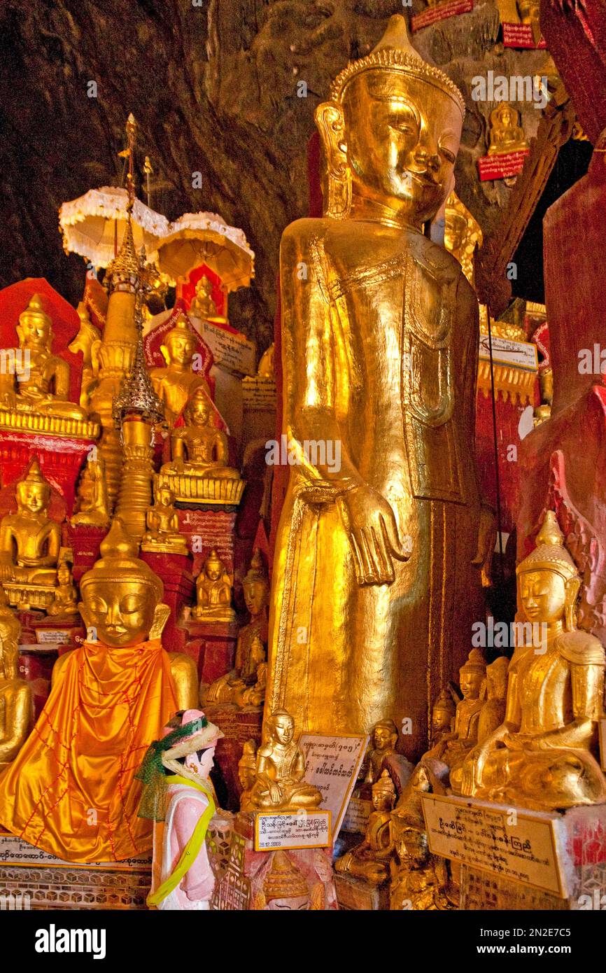 Pindaya Cave with over 8000 Buddha statues, Shwe U Min Pagoda, Pindaya ...