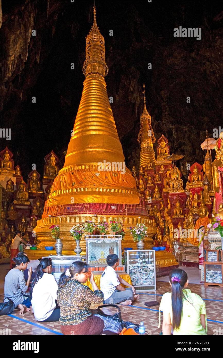 Pindaya Cave with over 8000 Buddha statues, Shwe U Min Pagoda, Pindaya ...