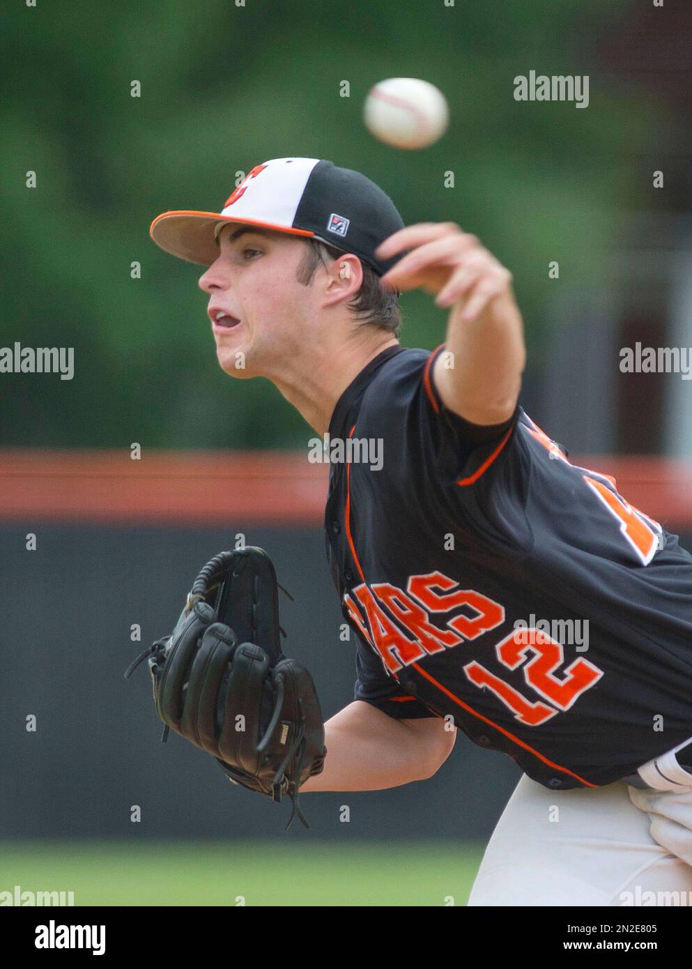 Advocate staff photo by TRAVIS SPRADLING -- Catholic High pitcher Ross ...