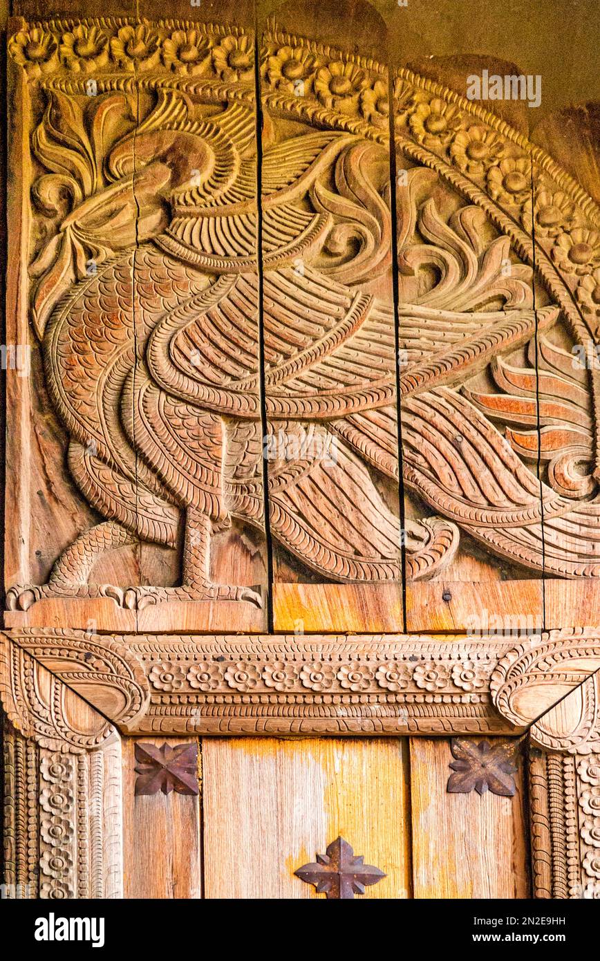 Myanmar wooden door hi-res stock photography and images - Alamy