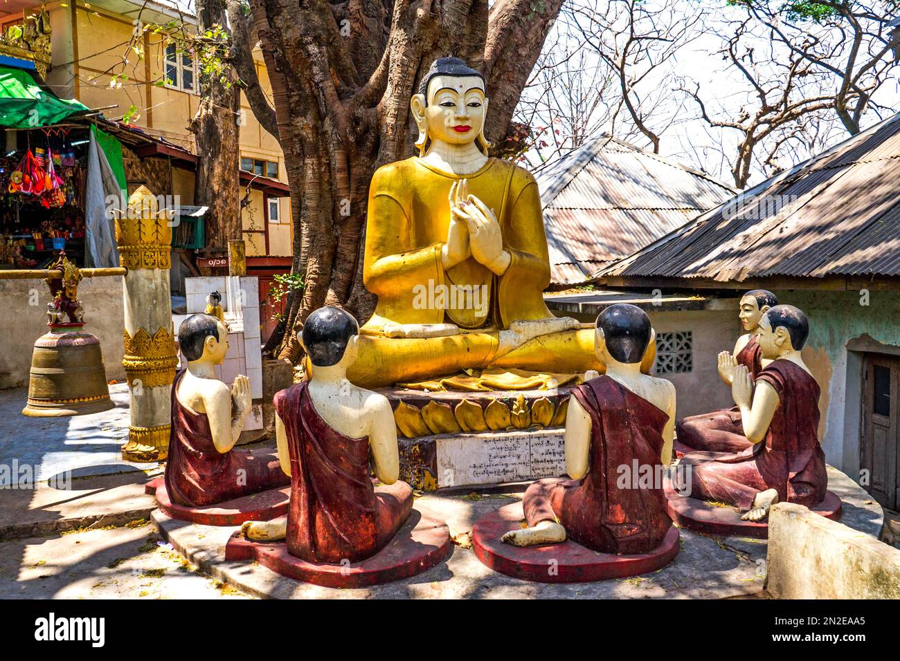 Buddha under bodi tree, Mount Popa, Myanmar, Mount Popa, Myanmar Stock ...