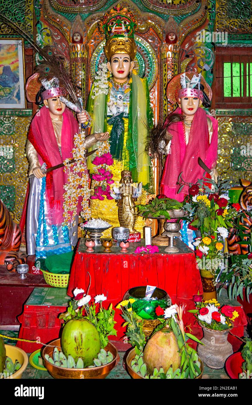 Worship of the Nats, Spirits, Mount Popa, Myanmar, Mount Popa, Myanmar ...