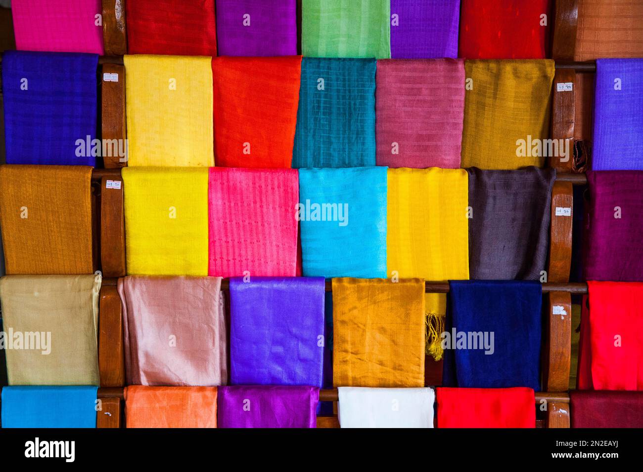 Lotus weaving, Myanmar, Pindaya, Myanmar Stock Photo - Alamy