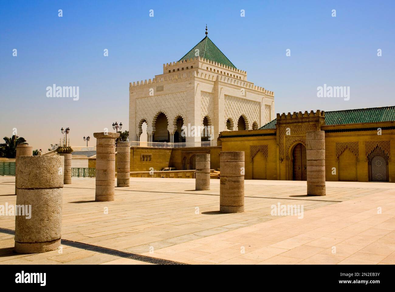 Mausolee de Mohammed V and adjacent mosque, Rabat, Morocco Stock Photo ...