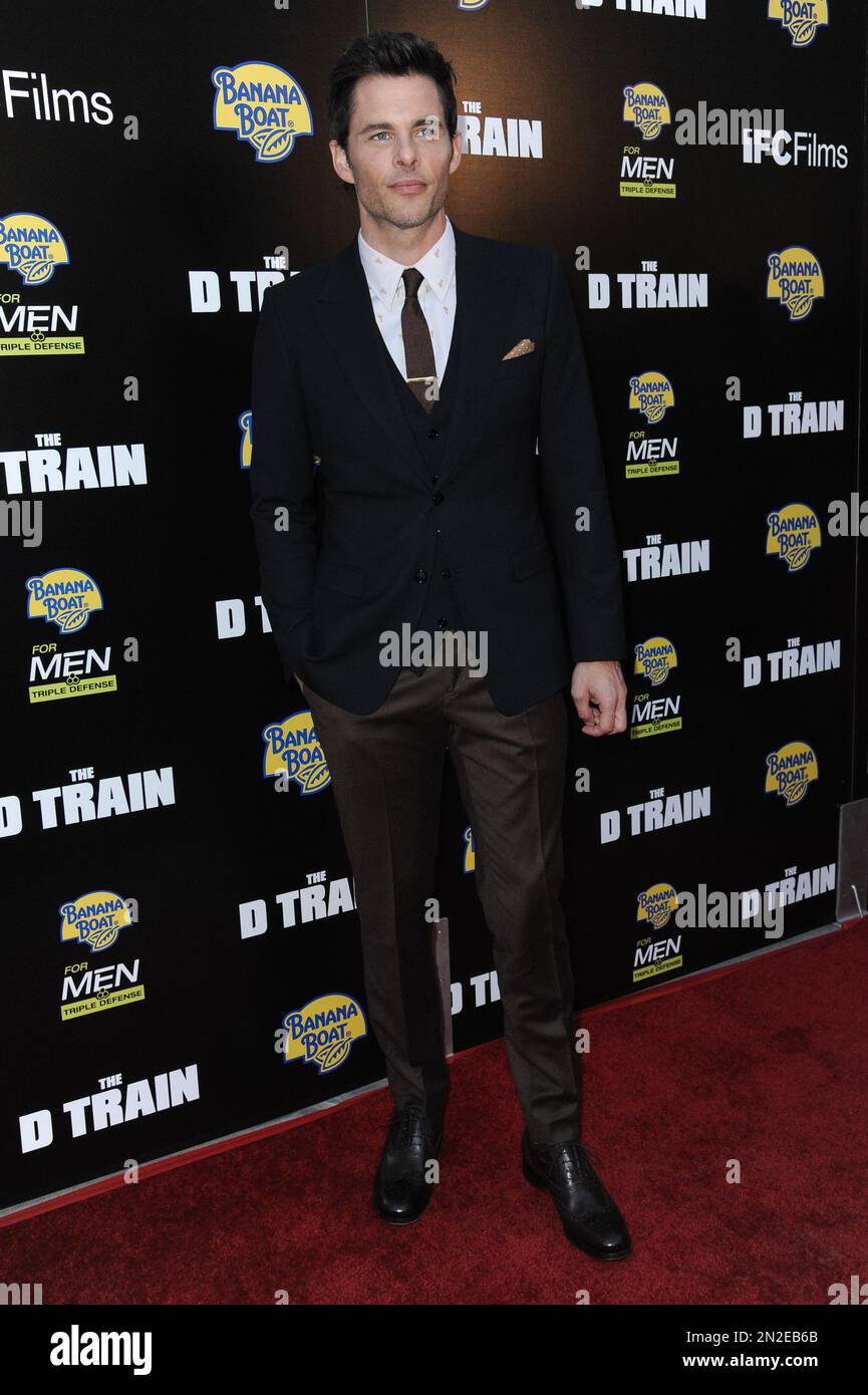 James Marsden arrives at the LA Premiere of "The D Train" held at ...