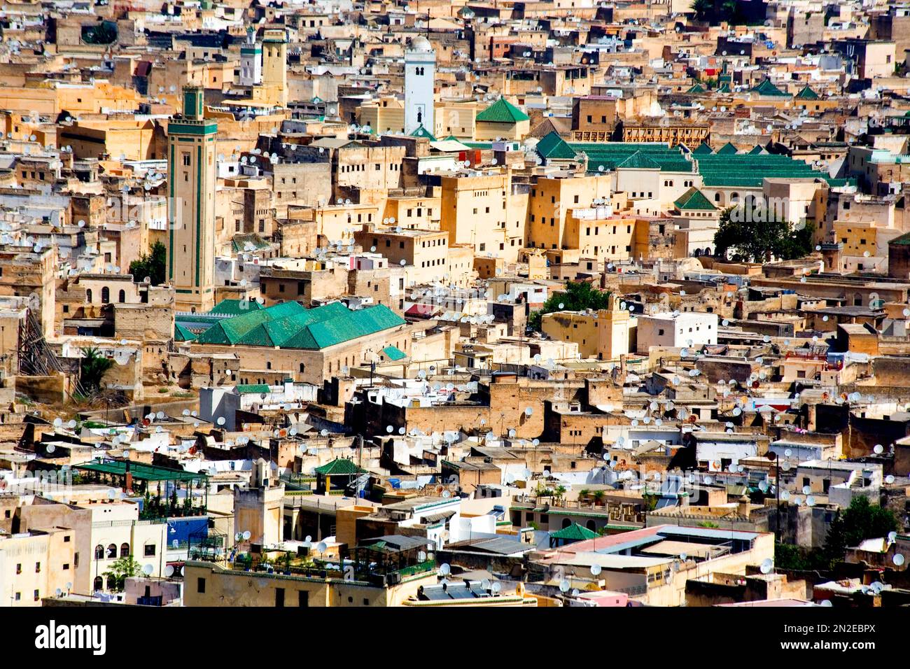 View of the old town alleys of Fes, Fes, Morocco Stock Photo - Alamy