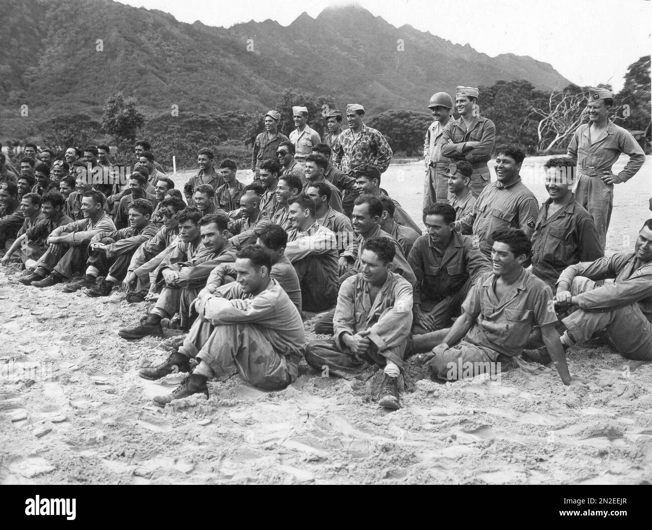 In this image provided by the U.S. Army, men of the Puerto Rican Combat ...