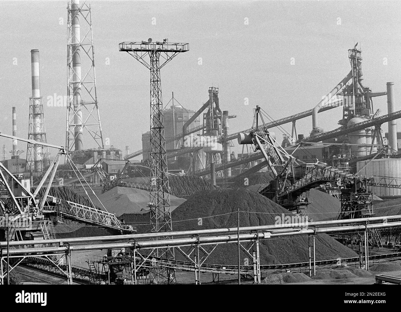 One of the world's largest, this blast furnace, left, at Nippon Steel's ...