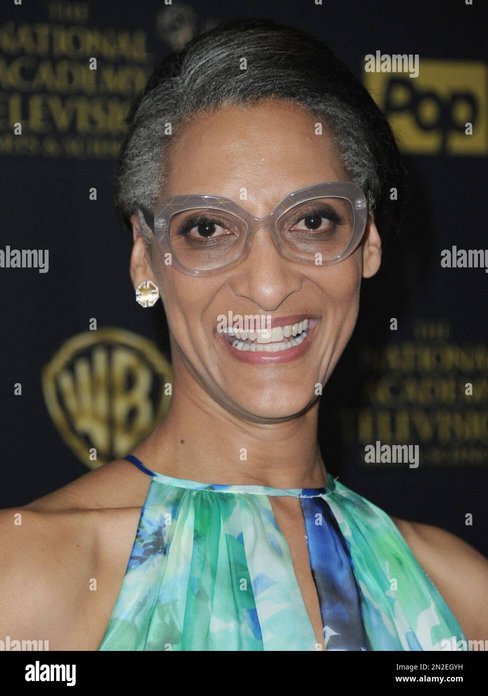 Carla Hall poses in the pressroom at the 42nd annual Daytime Emmy ...