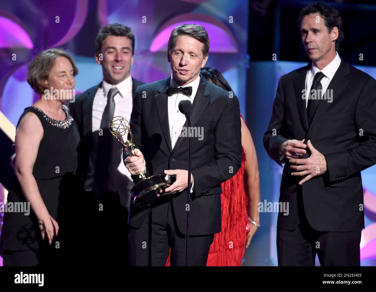 The crew of “The Bold and the Beautiful” accept the award for ...