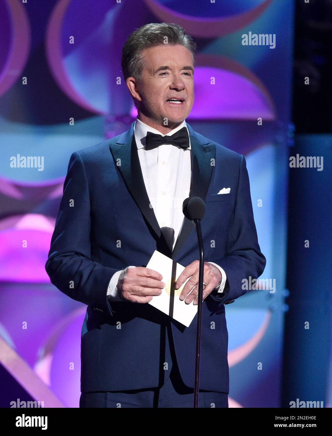 Alan Thicke presents the award for outstanding drama series writing ...
