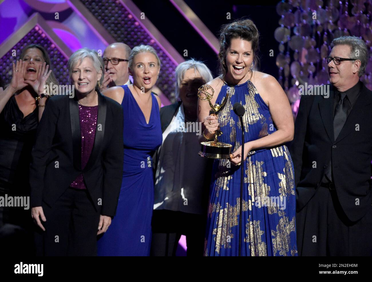 The crew of "The Bold and the Beautiful" accept the award for ...