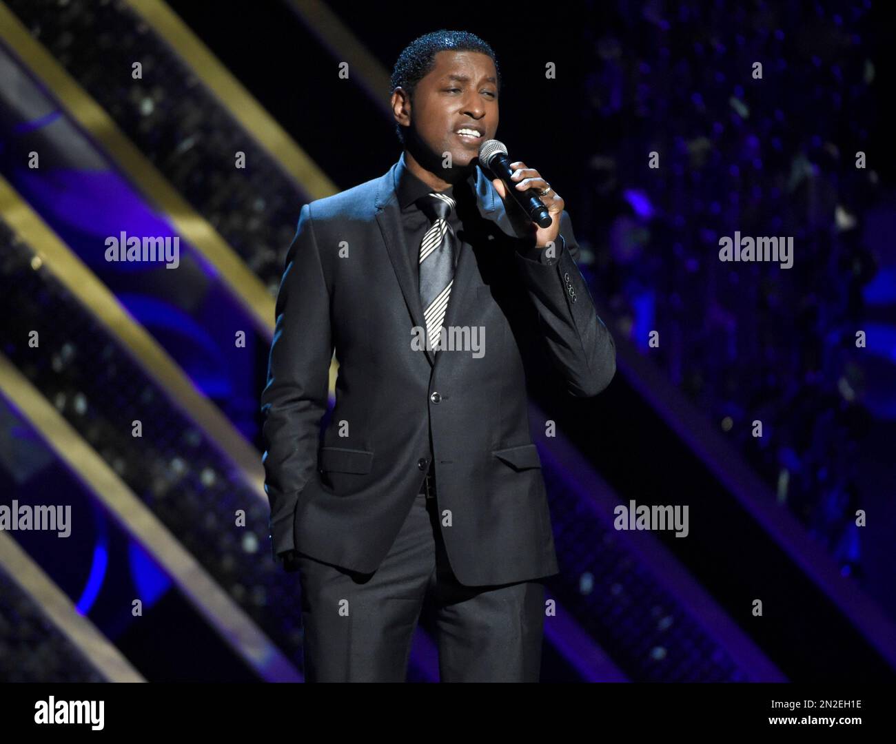 Kenneth 'Babyface' Edmonds performs during an In Memoriam tribute at ...