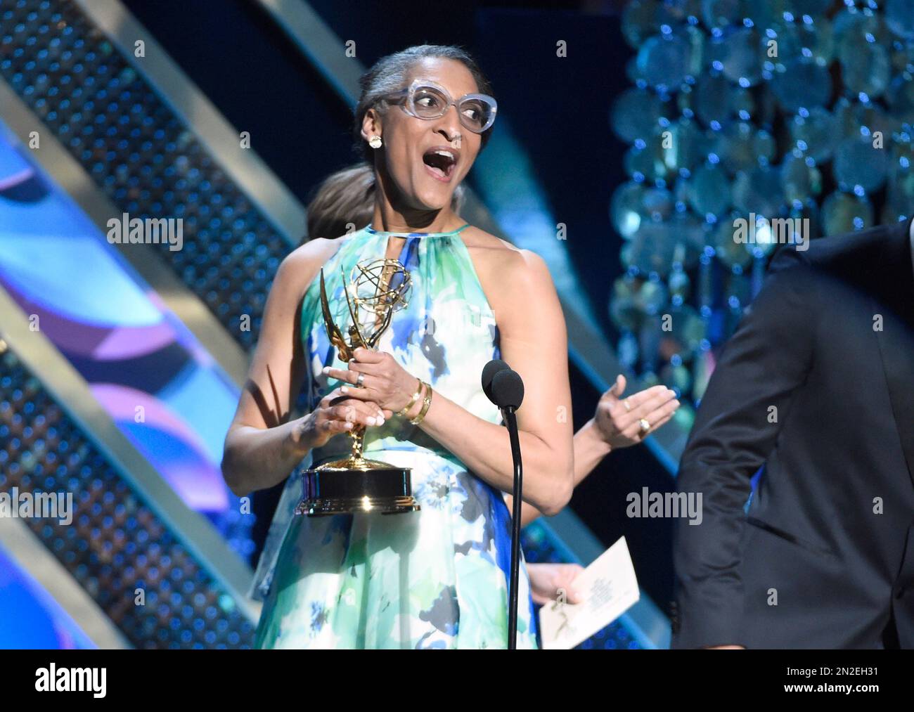 Carla Hall accepts the award for outstanding informative talk show host ...