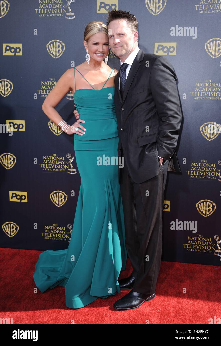 Nancy O'Dell, left, and Keith Zubulevich arrive at the 42nd annual ...