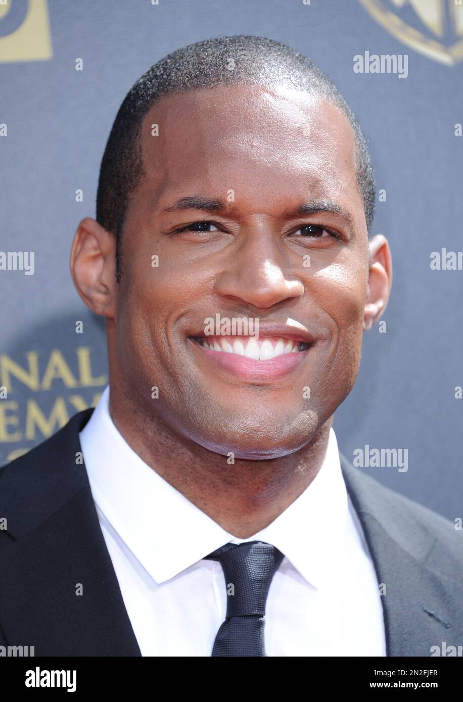 Lawrence Saint-Victor arrives at the 42nd annual Daytime Emmy Awards at ...