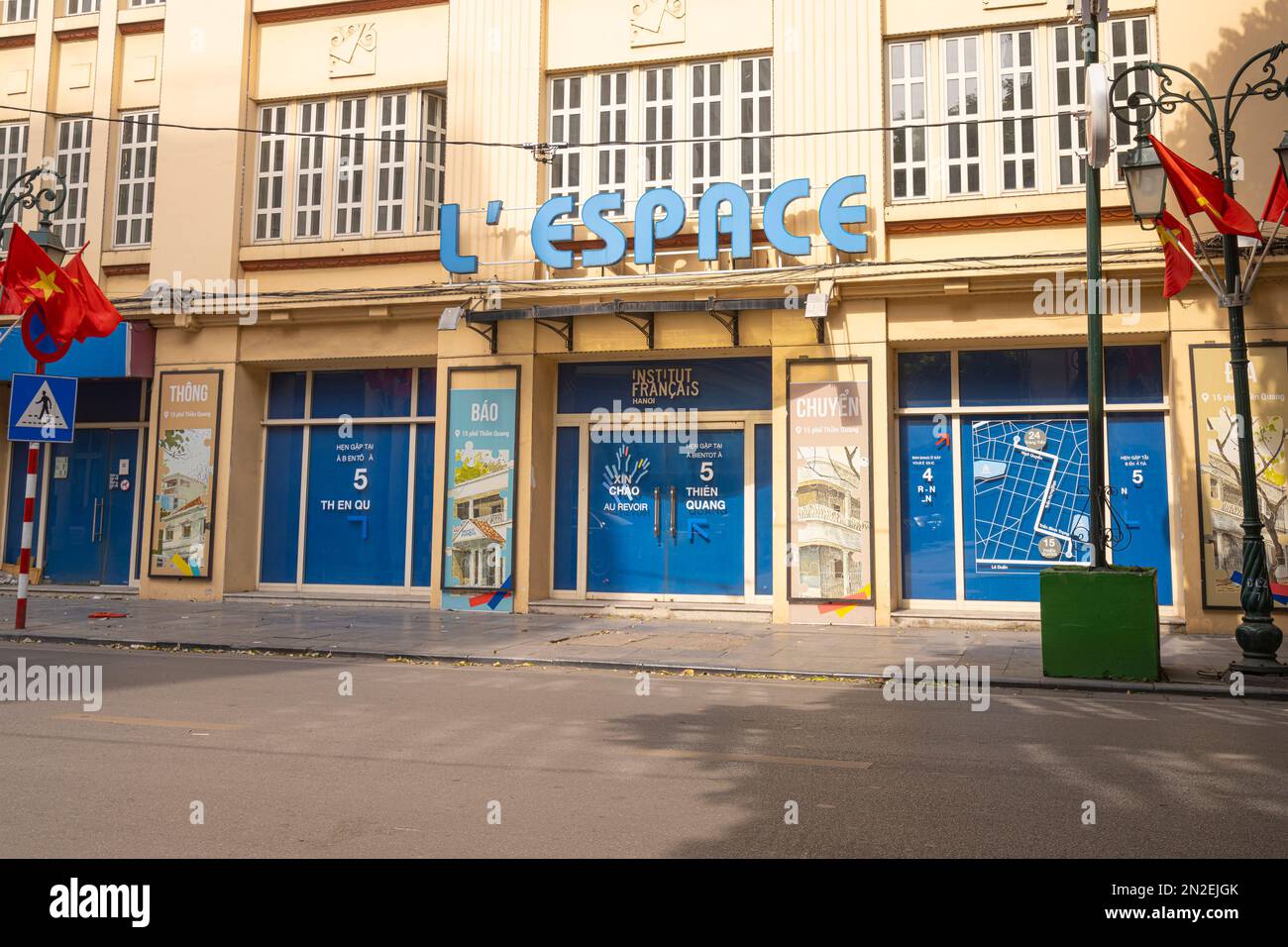 Hanoi, Vietnam, January 2023. exterior view of the Institute Fancaise l ...