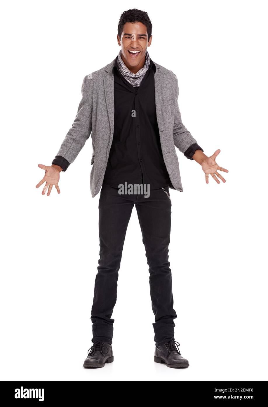I cant believe I did it. Portrait of a stylish young man looking ...