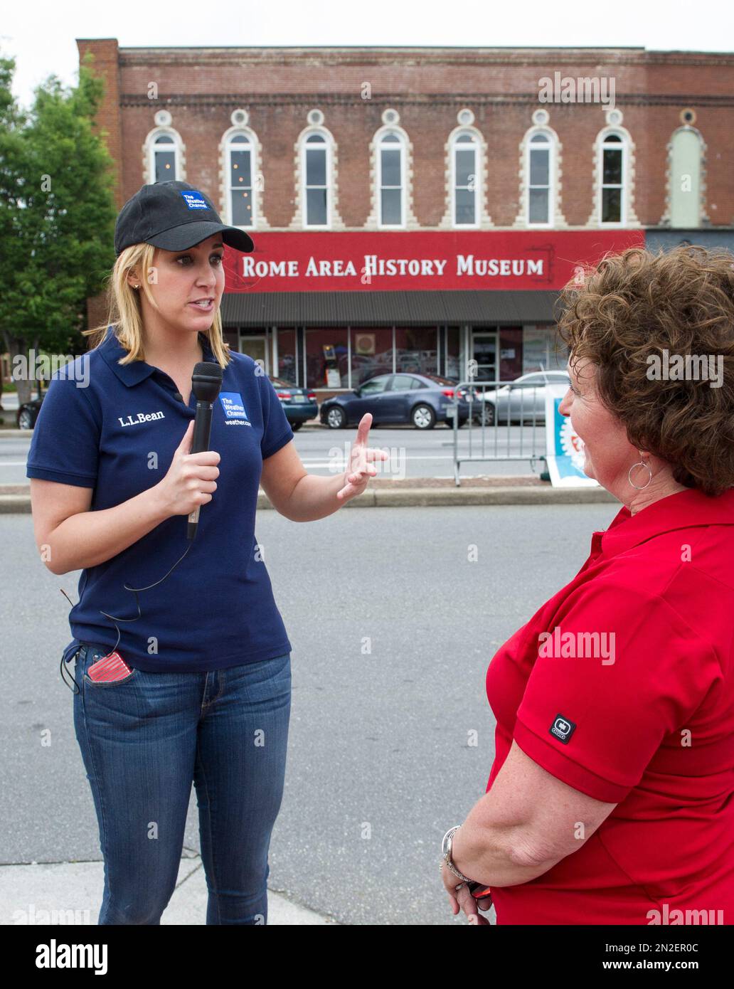 The Weather Channel's on-camera meteorologist Alex Wilson, left ...