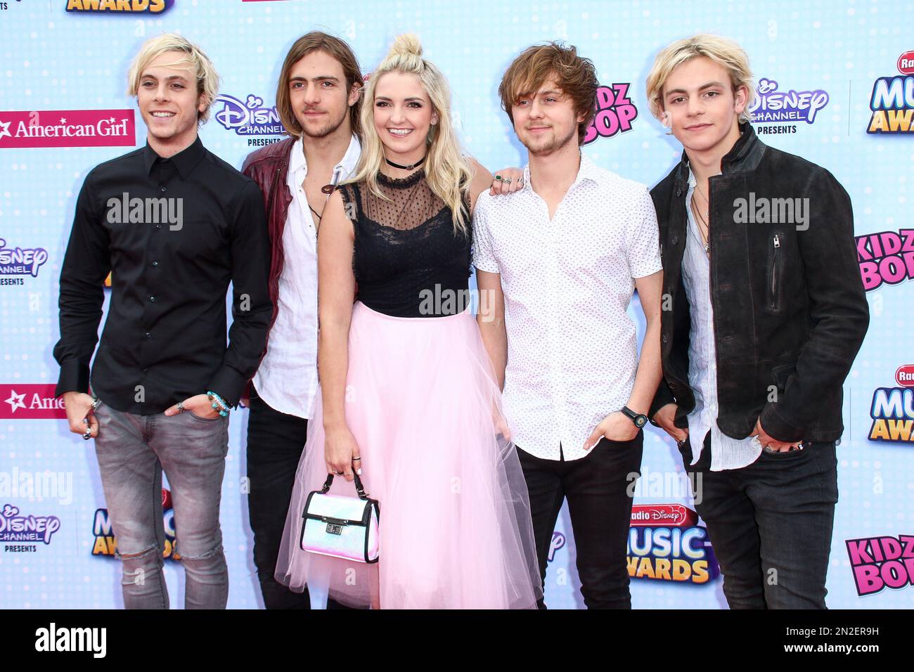 Riker Lynch, from left to right, Rocky Lynch, Rydel Lynch, Ellington ...
