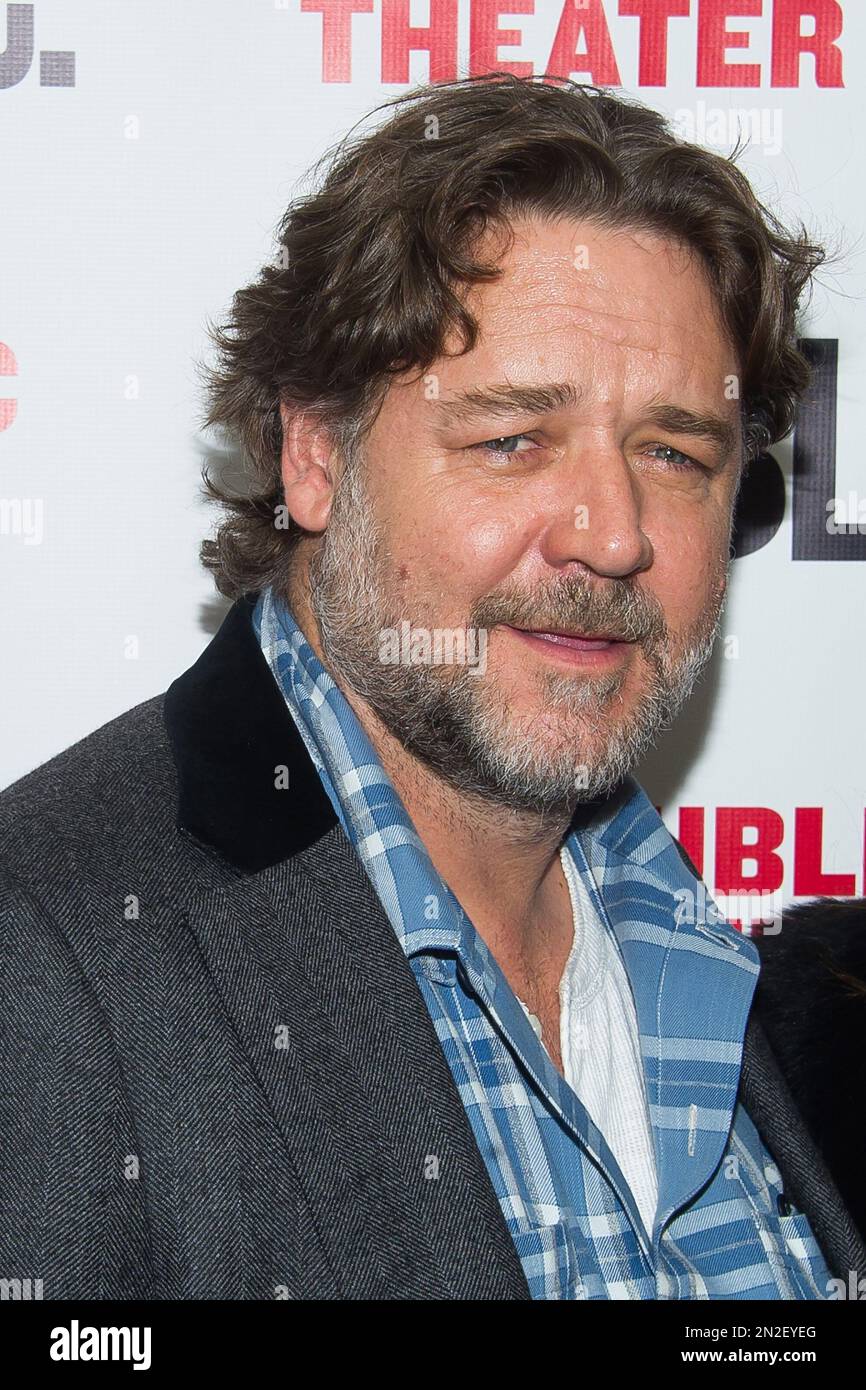 Russell Crowe attends the "Grounded" celebration at The Public Theater ...