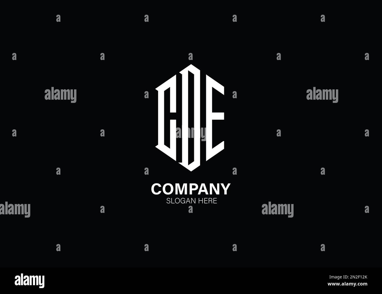 Alphabet CDE illustration monogram vector logo template in white color ...