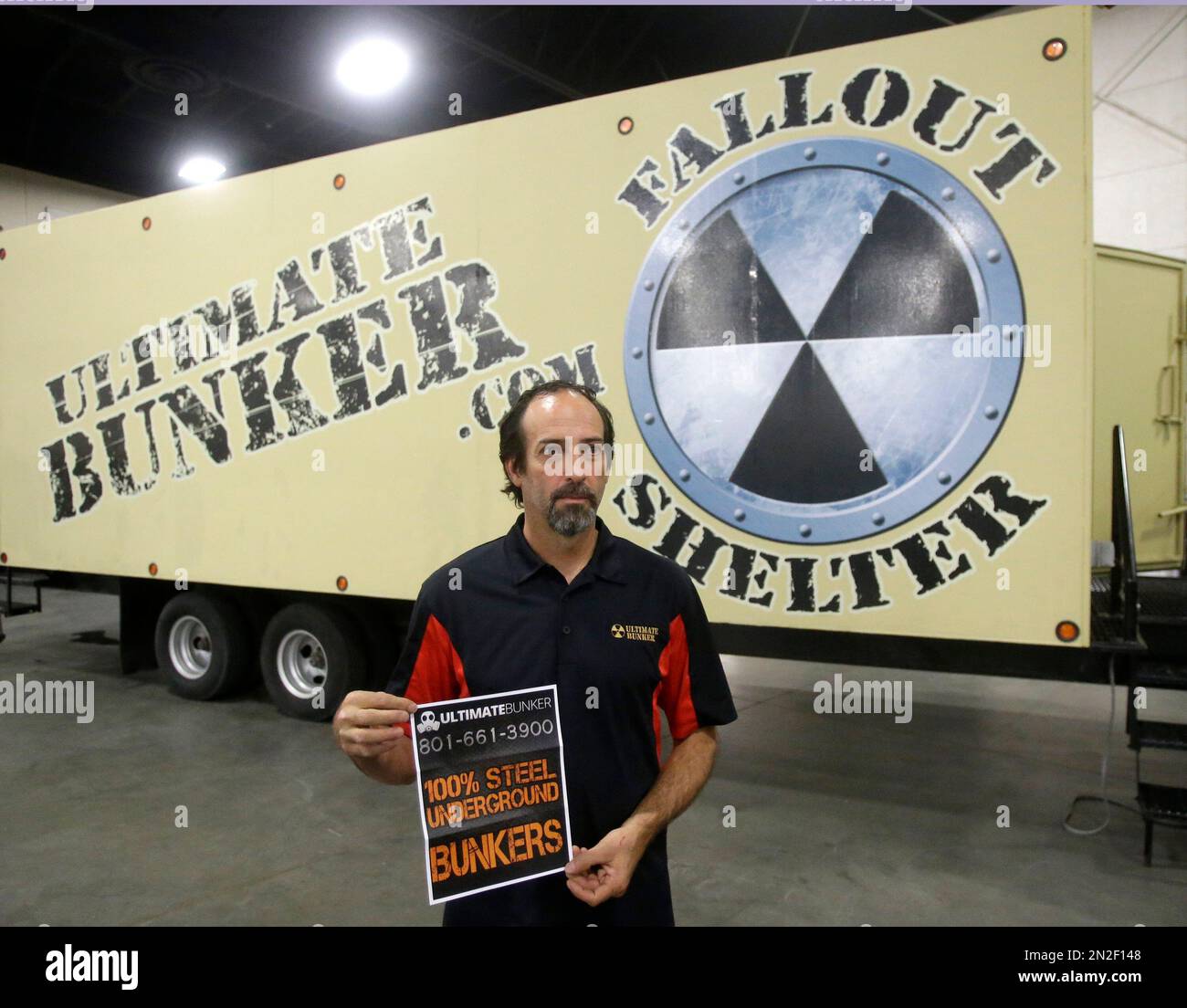 Mike Peters, with Ultimate Bunker stands in front of a 100% steel ...