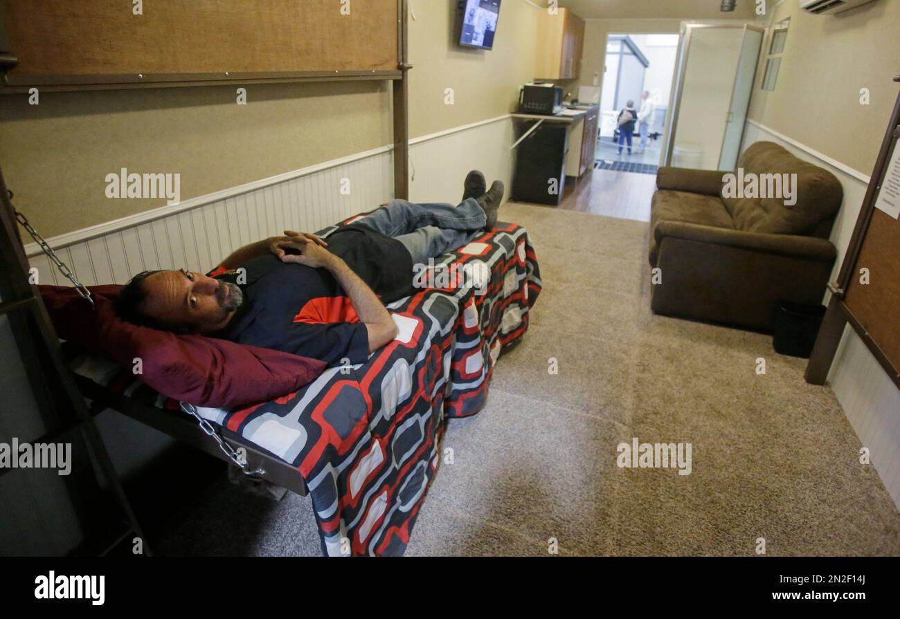 Mike Peters, with Ultimate Bunker lays on a bunk in a 100% steel ...