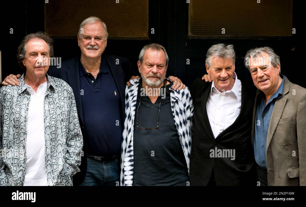 FILE - In this June 30, 2014 file photo, from left, Eric Idle, John ...