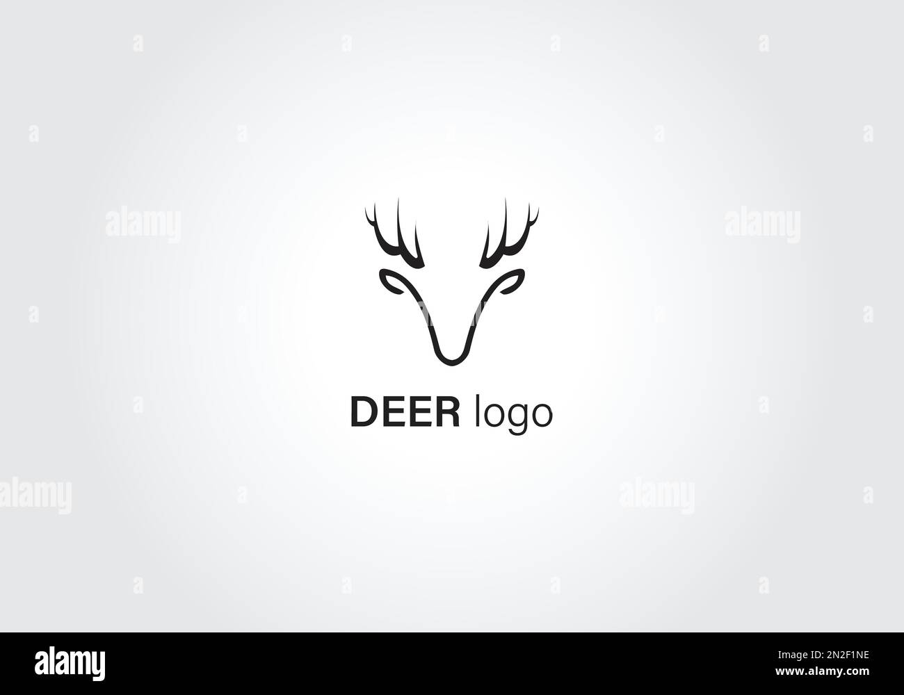 Deer Head Logo Design, deer antlers vector logo design Stock Vector ...