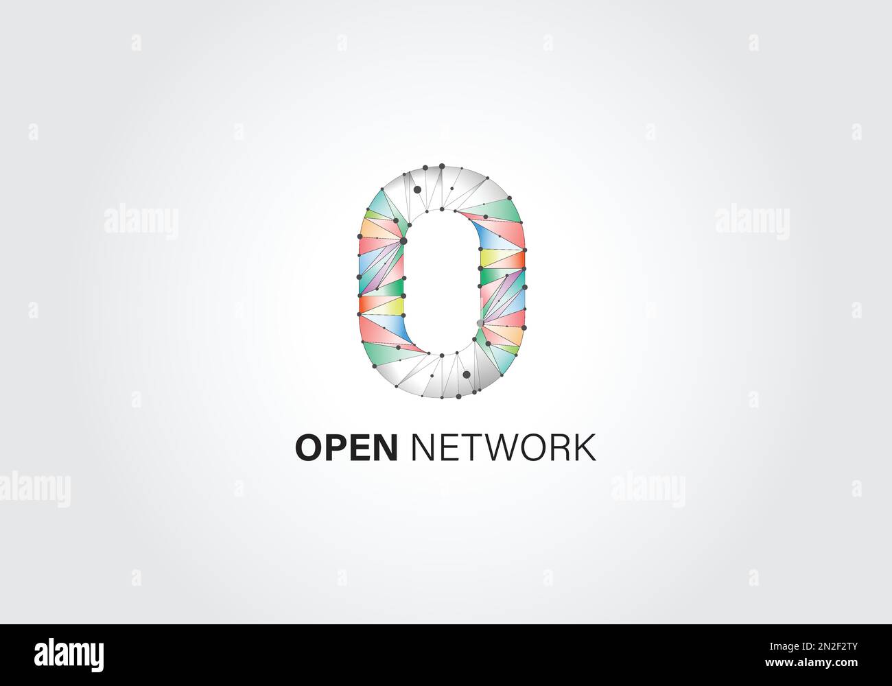 Connect Line Letter O Logo Design Template Element Stock Vector Image ...