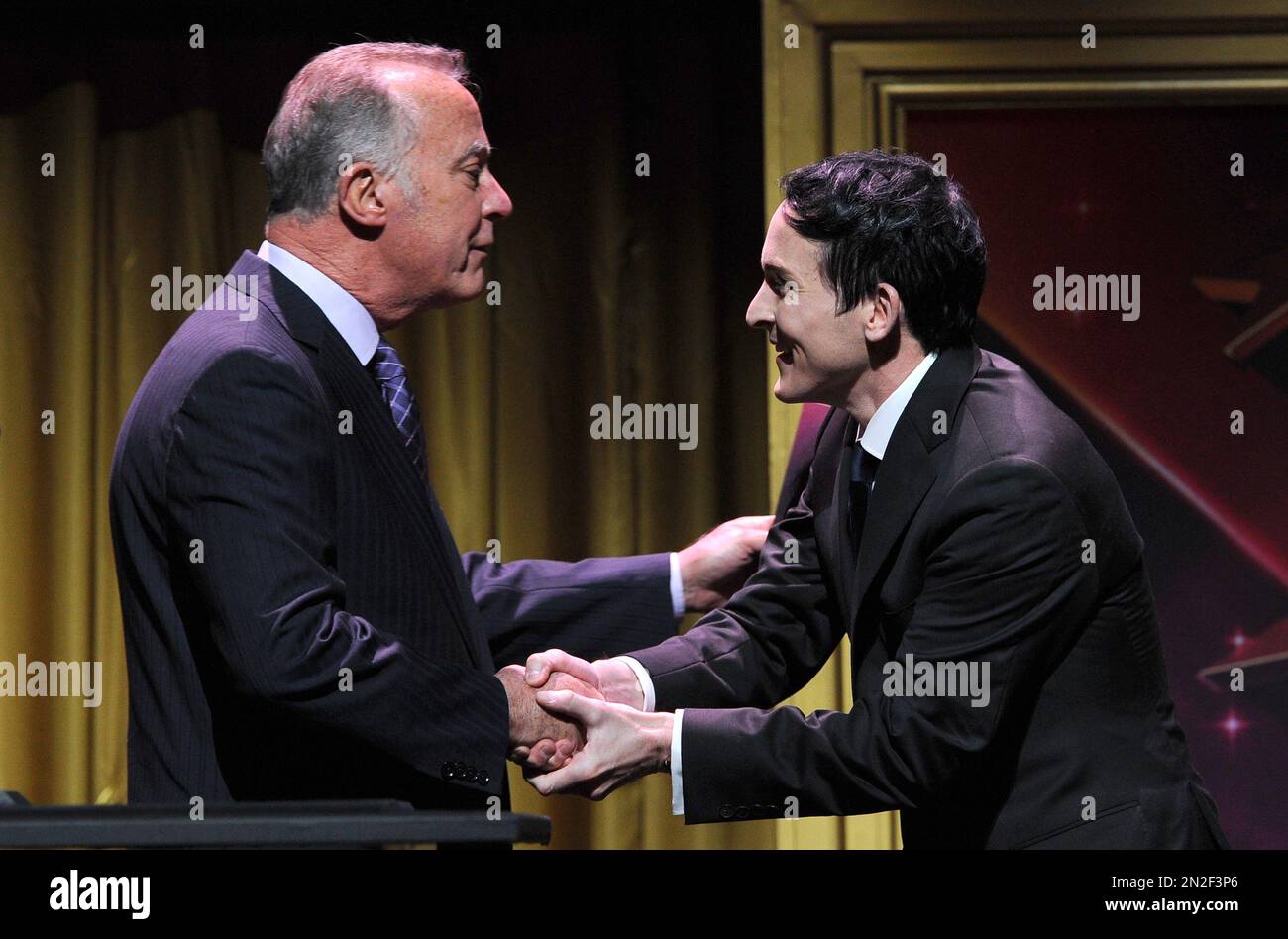 Bill Isler, president of the Fred Rogers company, left, and Robin Lord ...