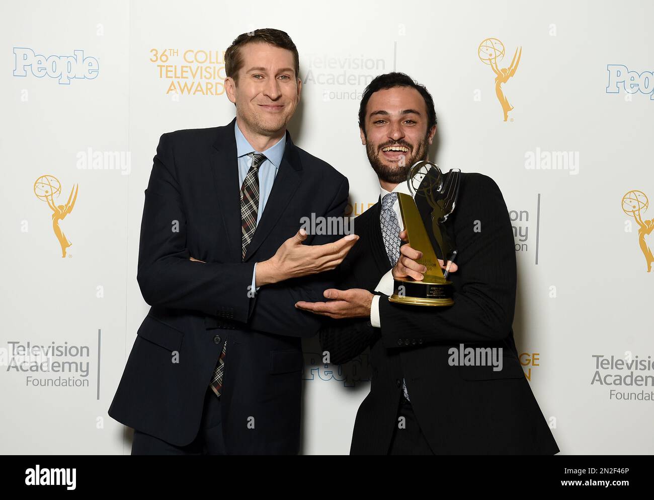 Joseph Katz, right, of Savannah College of Art and Design poses for a ...