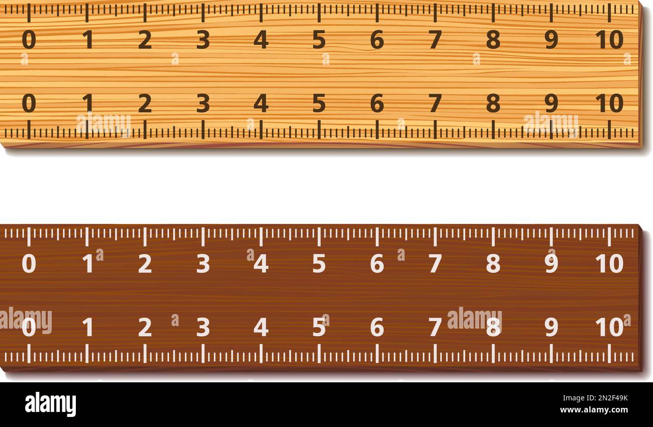 Wooden rulers on white background, vector eps10 illustration Stock ...