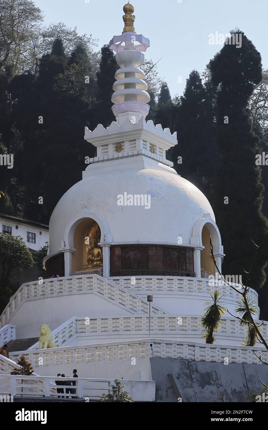 beautiful japanese peace pagoda, a famous tourist attraction of ...