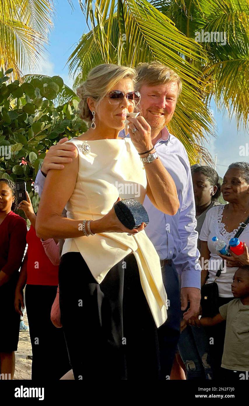 Philipsburg, February 06, 2023, King Wiilem-Alexander and Queen Maxima ...