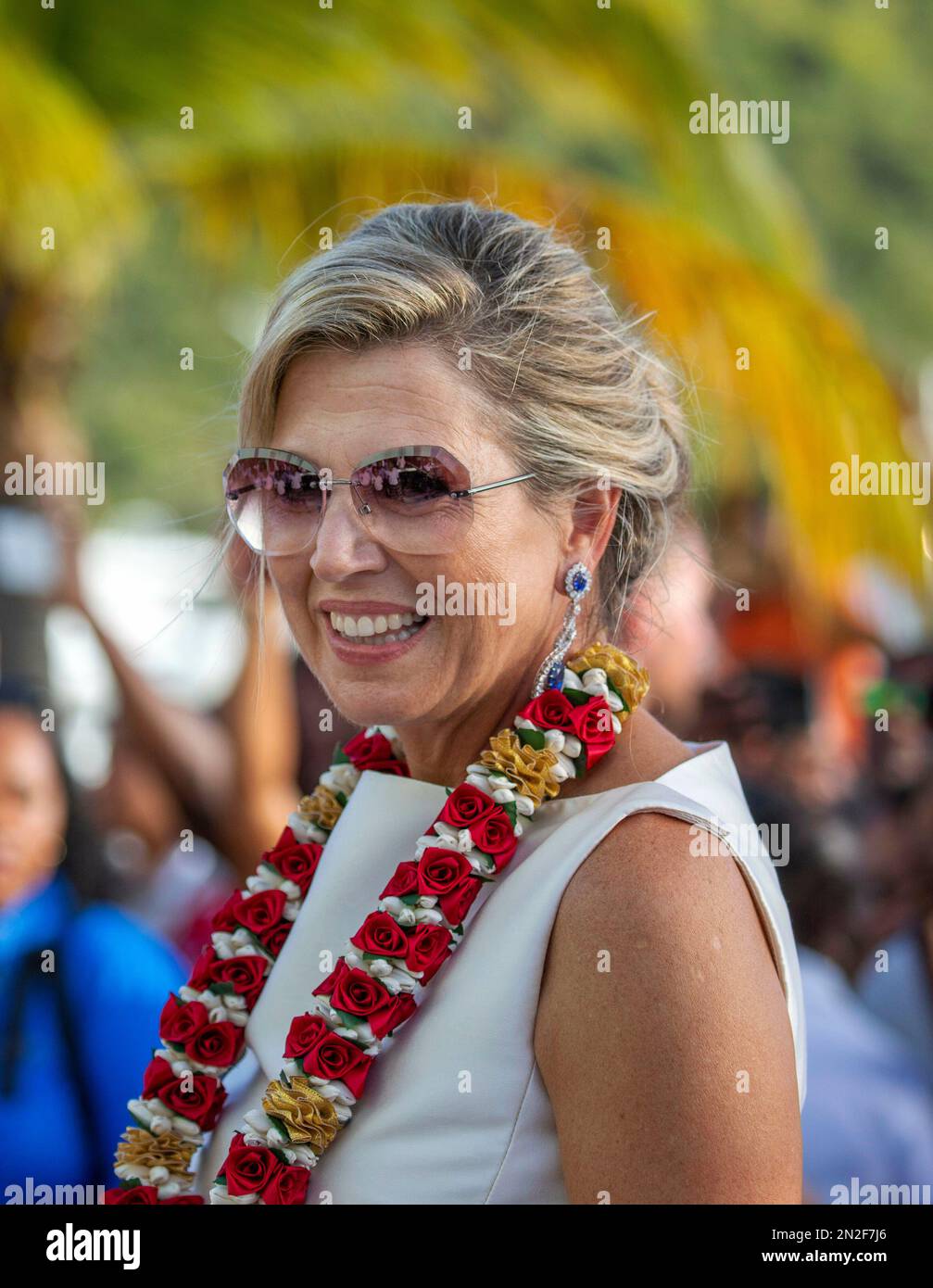 Philipsburg, February 06, 2023, Queen Maxima of The Netherlands arrive ...