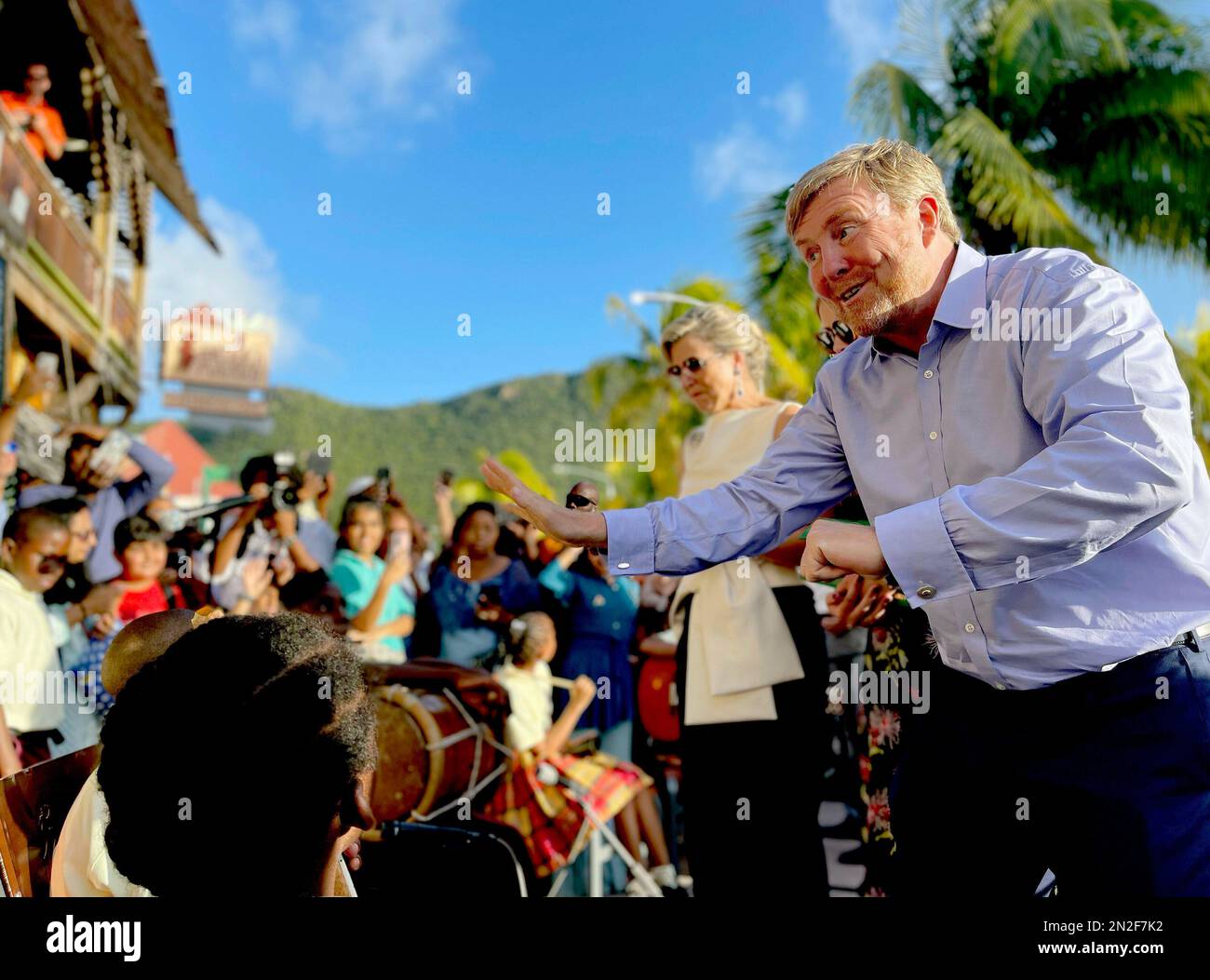 Philipsburg, February 06, 2023, King Wiilem-Alexander and Queen Maxima ...