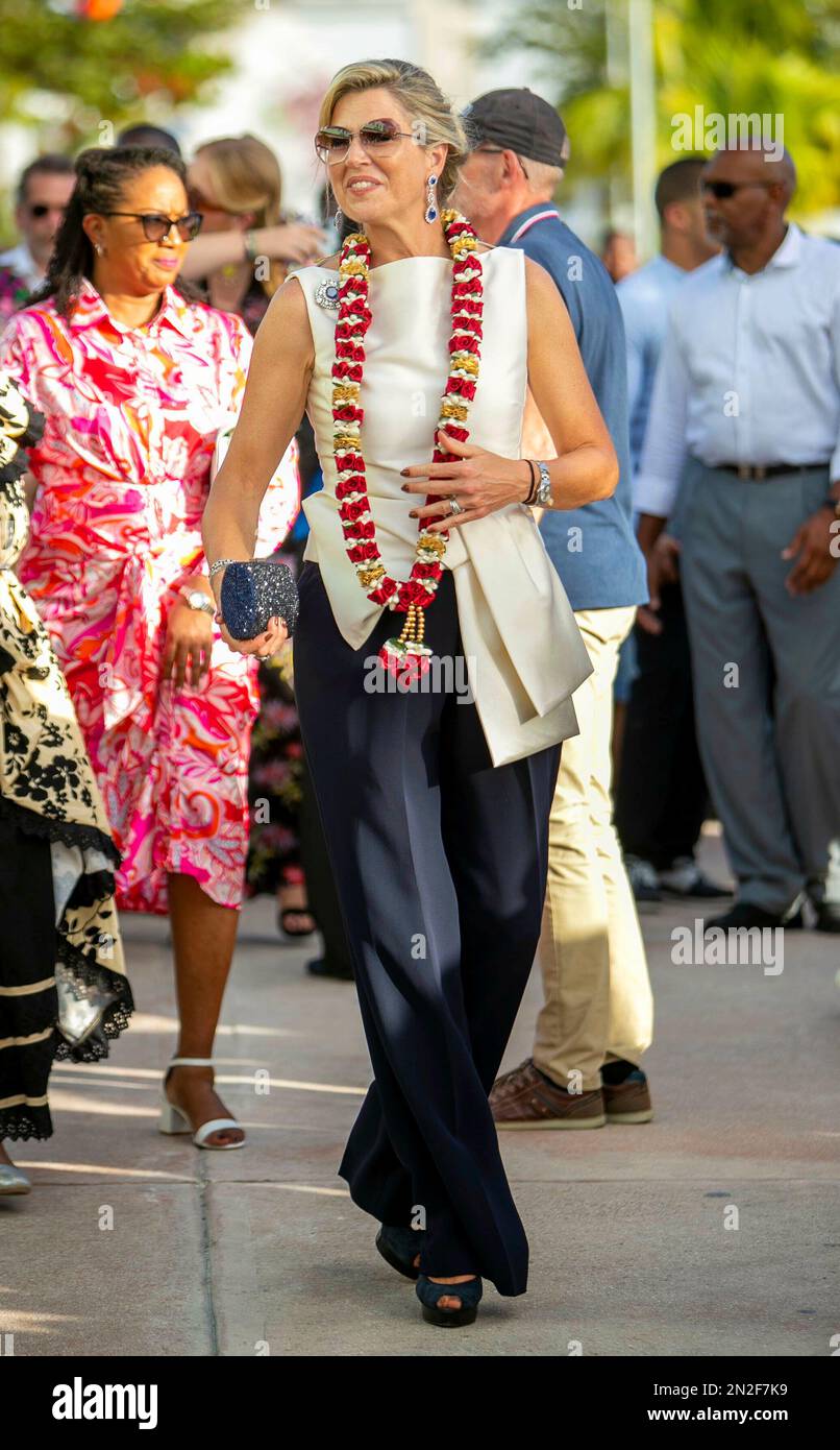 Philipsburg, February 06, 2023, Queen Maxima of The Netherlands arrive ...