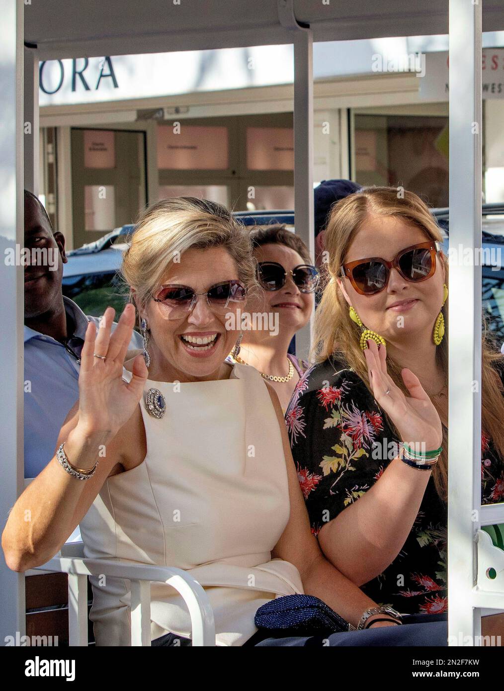 Philipsburg, February 06, 2023, Queen Maxima and Princess Amalia of The ...